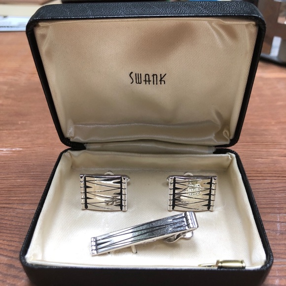 Vintage | Accessories | Vintage Swank Cuff Link Tie Set | Poshmark